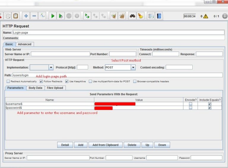 Testing The Login Page Using Load Testing Application