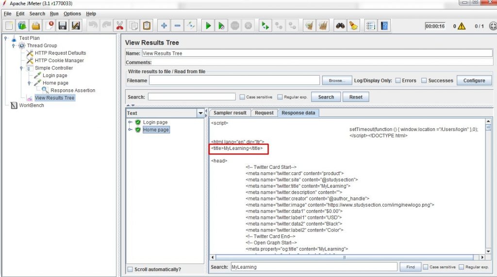 Testing The Login Page Using Load Testing Application