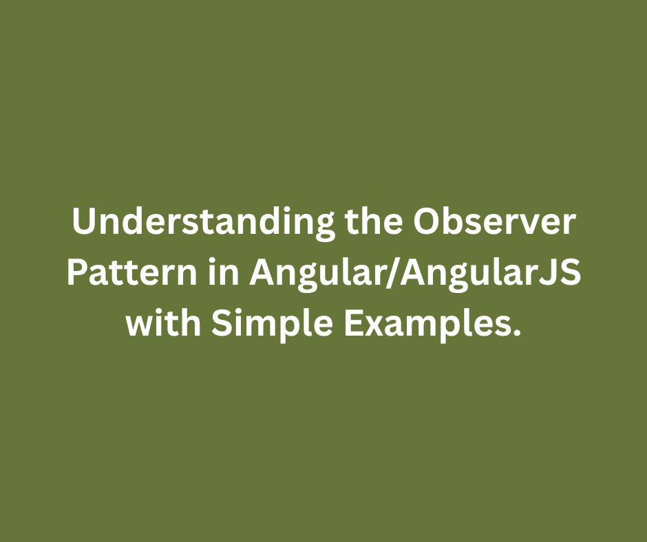 Observer Pattern in Angular/AngularJS